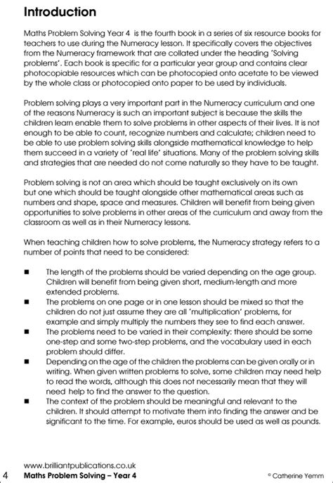 Maths Problem Solving Year 4