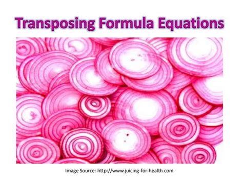 Rearranging Formulas Pptx