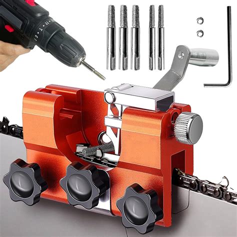 Chainsaw Sharpener Tool With 6pcs High Hardness Sharpening Stone Chainsaw