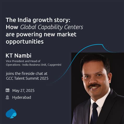 Capgemini Were Proud To Announce That Kt Nambi Vice President And