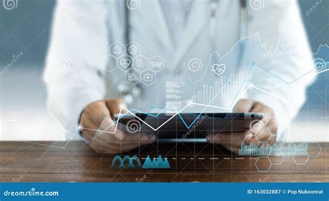 Healthcare Business Graph Data And Growth Medical Examination And