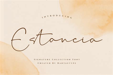 Estancia Elegant Signature Font Rantau Studio