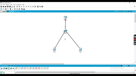 connecting 1 router 1 switch and 2 pcs using simulation tool cisco