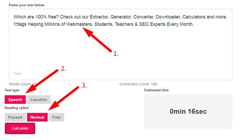 Speech Time Calculator Words To Minutes Converter Yttags