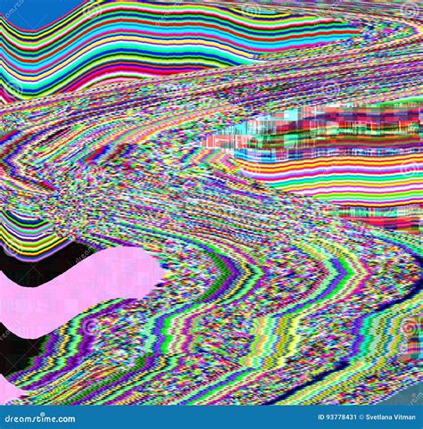 Glitch Psychedelic Background Old Tv Screen Error Digital Pixel Noise Abstract Design Photo