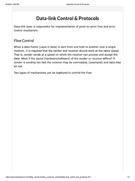 Data Link Control And Protocols Pdf