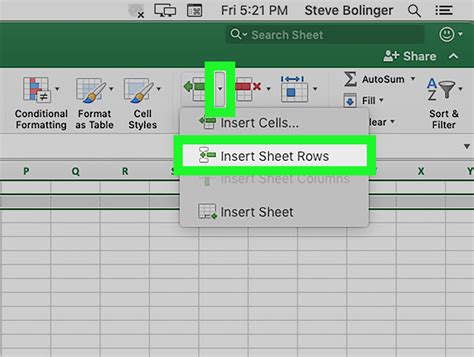 Cómo Insertar Una Fila En Excel En Mac Recursos Excel