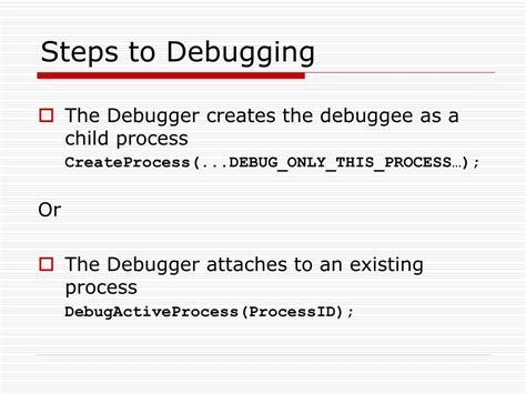 Ppt Debugging Applications For Microsoft Net And Microsoft Windows