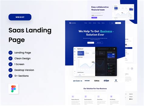 UI KIT Saas Landing Page Figma
