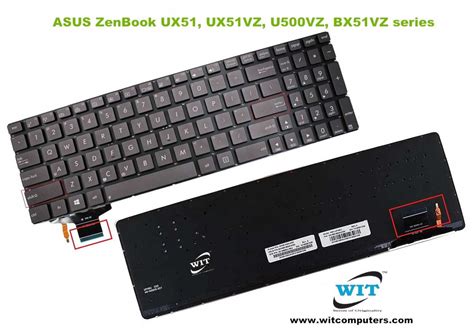 Laptop Keyboard Keypad For ASUS ZenBook UX51 UX51VZ U500VZ BX51VZ Series P N 9Z N8BBU H01