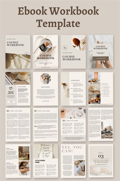 Workbook Template Ebook Template Beige Canva Coaching Workbook Template Edit In 2025 Ebook