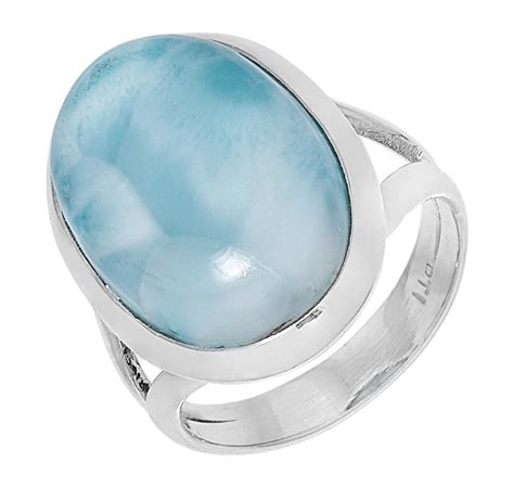Sterling Silver Larimar Ring Himalayan Gems