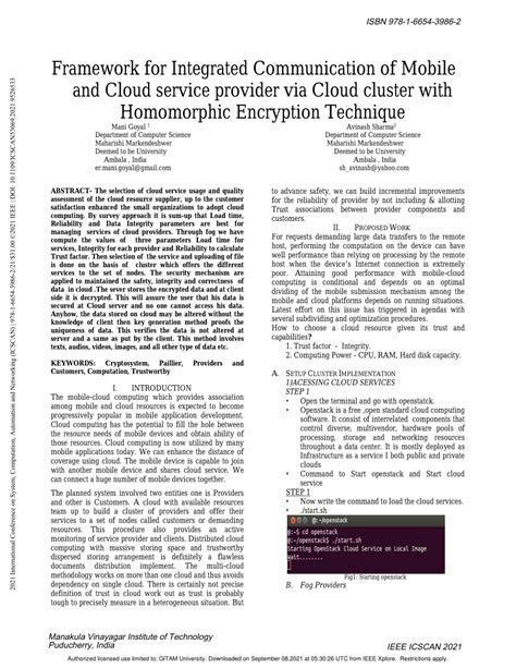 Pdf Framework For Integrated Communication Of Mobile And Cloud Service Provider Via Cloud