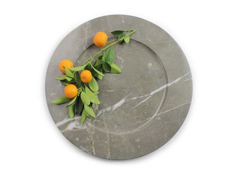 Charger Plate Platters Serveware Set Of 6 Imperial Grey Marble Handmade