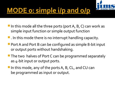 8255 Ppi Programmable Peripheral Interface Mode 0 Ppt