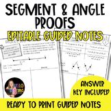 Segment And Angle Proofs Editable Guided Notes By Hello Algebra TPT