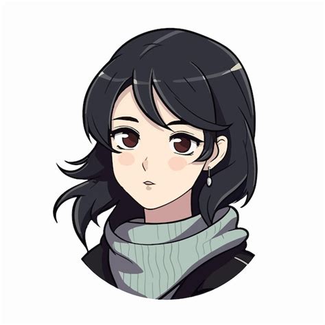 Premium Vector A Innocent Cute Girl Anime Style Vector Illustration