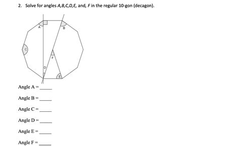 Solved Solve For Angles A B C D E And F In The Regular Chegg