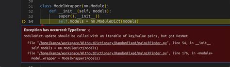 moduledict update should be called with an iterable of key value pairs but got resnet · issue