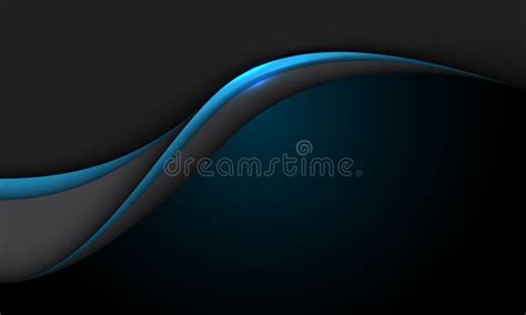 Abstract Blue Grey Curve Overlap On Black Design Modern Luxury Futuristic Creative Background