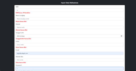 Tugas Membuat Validasi Form Dengan Jquery