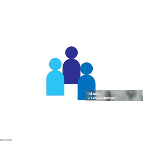 사람 아이콘입니다 비즈니스 기업 팀 협력입니다 소셜 네트워크 그룹 로고 기호입니다 군중 기호입니다 리더십 이나 공동체 개념입니다 평면 스타일에 벡터 그림입니다 개념에 대한
