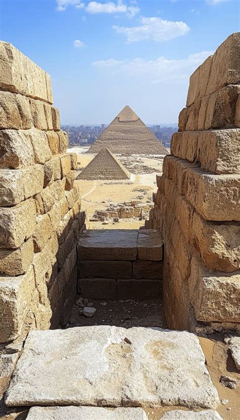 Ancient Passage To The Pyramids Giza Egypt A View Of History And