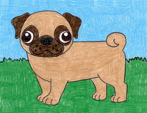Easy How To Draw A Dog Tutorial Video And Dog Coloring Page