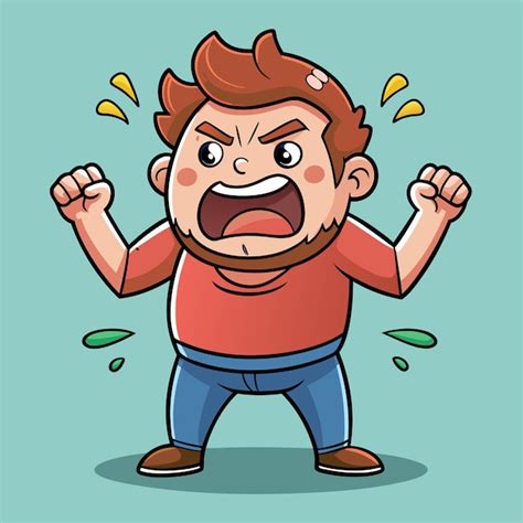 Cute Man Displaying Upset Emotion Cartoon Vector Illustration Premium Ai Generated Vector