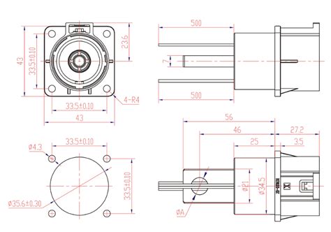 High Voltage High Current Connector Socket ADOZ Mühendislik