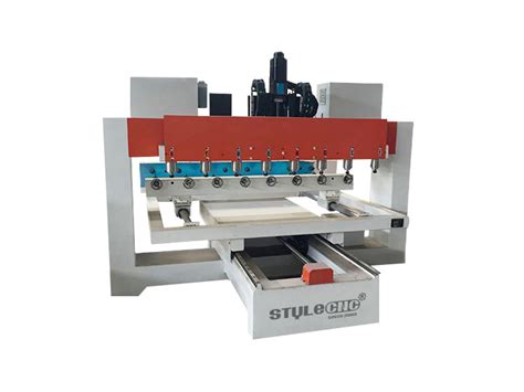 Rotary CNC Router For Solid Wood Columns With Heads