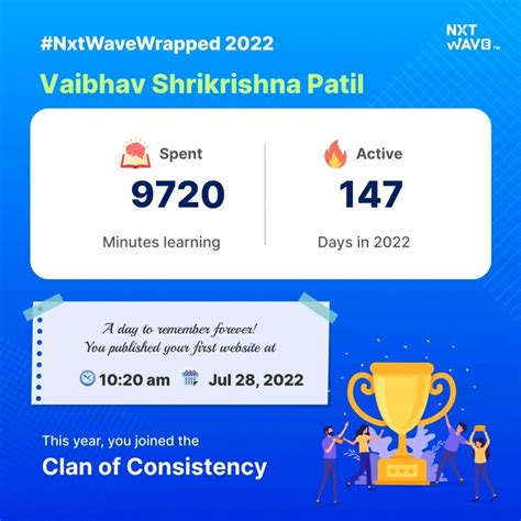 Vaibhav Patil On Linkedin Learning Connections Consistency Nxtwavewrapped2022
