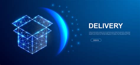 방문 페이지 템플릿에 대한 열린 상자 3d 다각형 기호 프로모션 배너 디자인을위한 낮은 폴리 선물 상자 그림 배달 디자인 일러스트 개념 광고에 대한 스톡 벡터 아트 및 기타