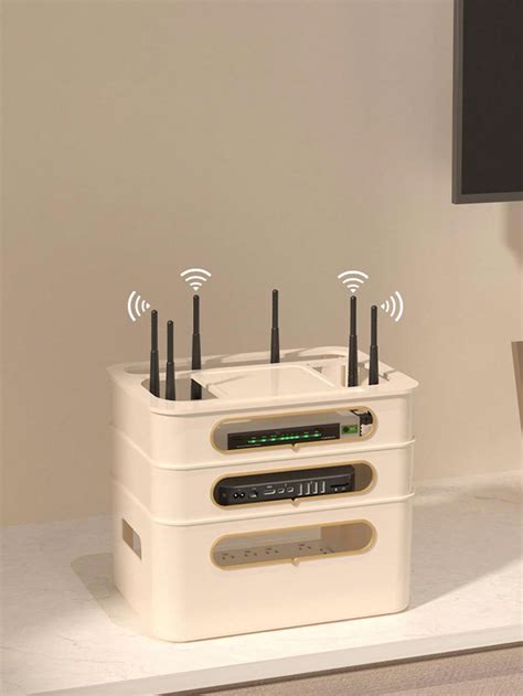 Pc WiFi Router Storage Box TV Set Top Box Shelf Socket Wire Finishing Wireless Optical Cat
