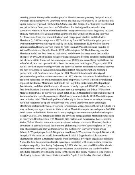 Strategic Management Case Analysis Docx Hotels And Motels Travel Type