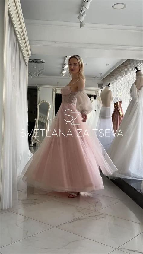 Новое пудровое платье с воздушным рукавом 🌸🛍 Розовое платье на выпускной Вечерние платья Платья