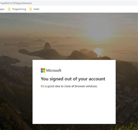 Logout Is Not Working Properly · Issue 2422 · Azureadmicrosoft
