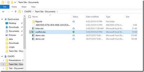 Offline File Conflicts With Sharepoint Online Ciaops