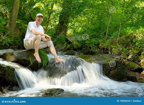 Young Man Enjoying Nature Stock Image Image Of Landscape 19094533