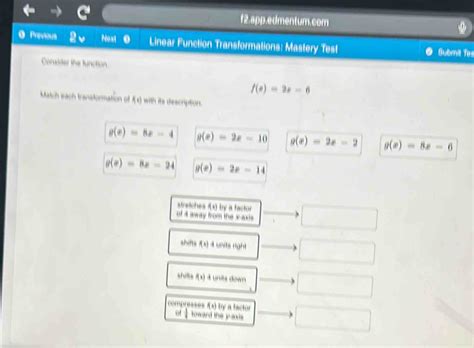 Solved Previous Next 0 Linear Function