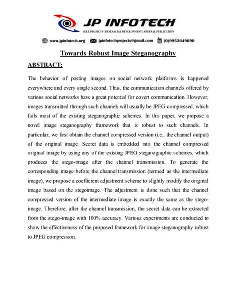 Towards Robust Image Steganography Pdf