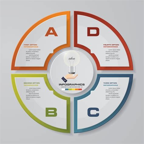 Premium Vector 4 Steps Cycle Chart Infographics Elements