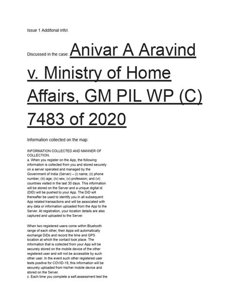 Additonal Info For Issue 1 Pdf Privacy Mobile App