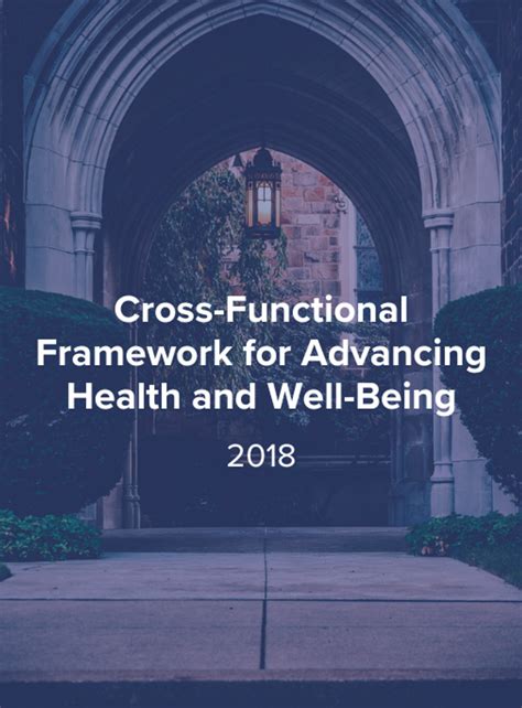 Cross Functional Framework For Advancing Health And Well Being