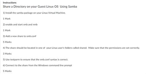Solved Instructions Share A Directory On Your Guest Linux Os