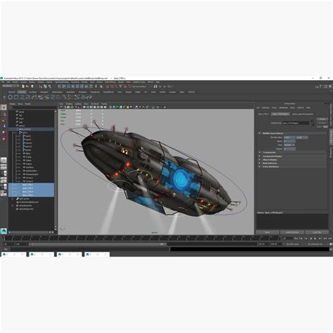 Cyberpunk Advertising Blimp 3d Model Download Spaceship On