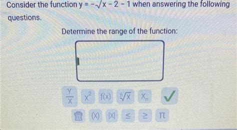 Solved Consider The Function Y X21 When Answering The Chegg Com