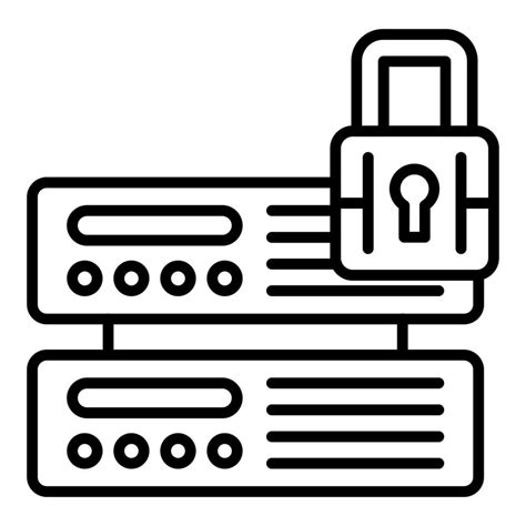 Server Security Icon Style 21246964 Vector Art At Vecteezy