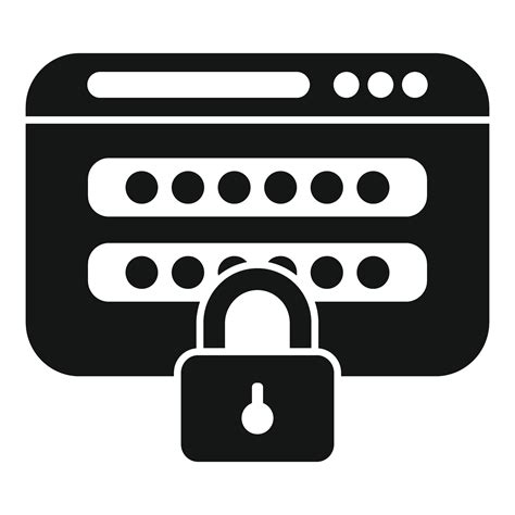 Secure Webpage With Password Protection And Lock Icon Vector Art At Vecteezy