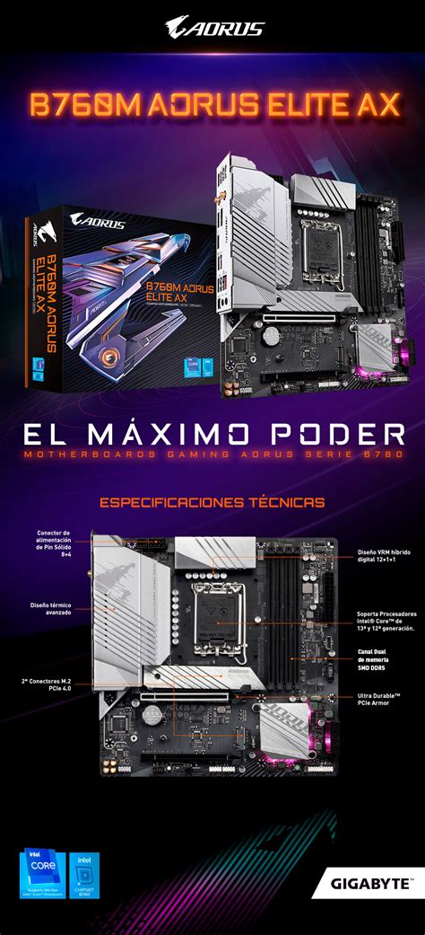 Gigabyte M B Intel B M Aorus Elite AX DDR S PC Factory